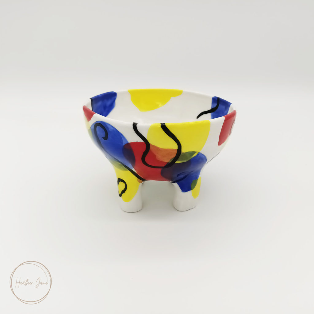 Primary Clash Legged Pot – Heather Jane Creative Ceramics